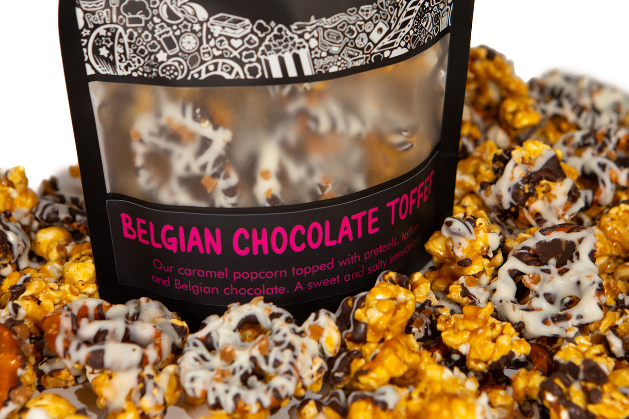 Belgian Chocolate Toffee Pack – Prospector Popcorn