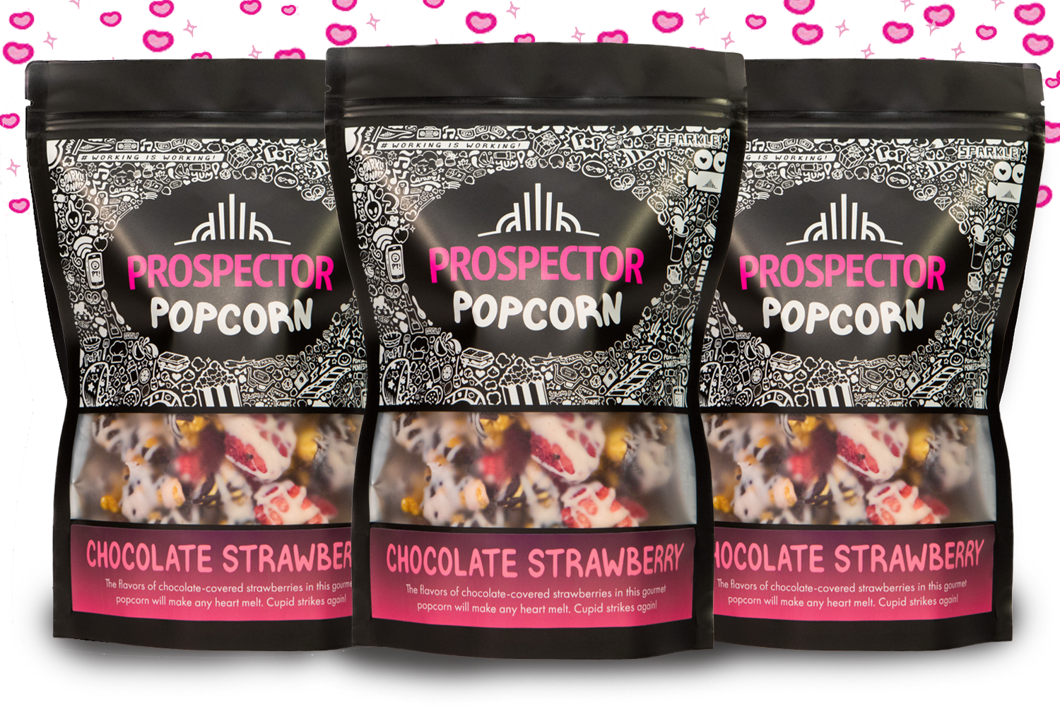 Chocolate Strawberry Pack – Prospector Popcorn